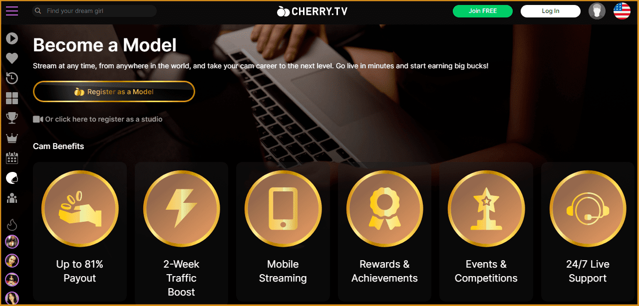 Cherry.tv — Live Sex Cams Review: Become a Model Sign Up in 2023 step by step